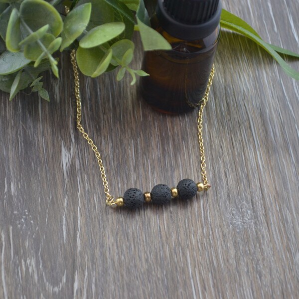 Lava Rock Diffuser Necklace - Etsy