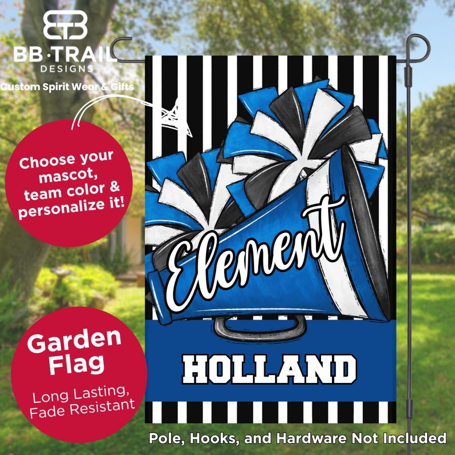 Custom Cheerleading Garden Flag: Personalized Yard Sign With Name, Team ...