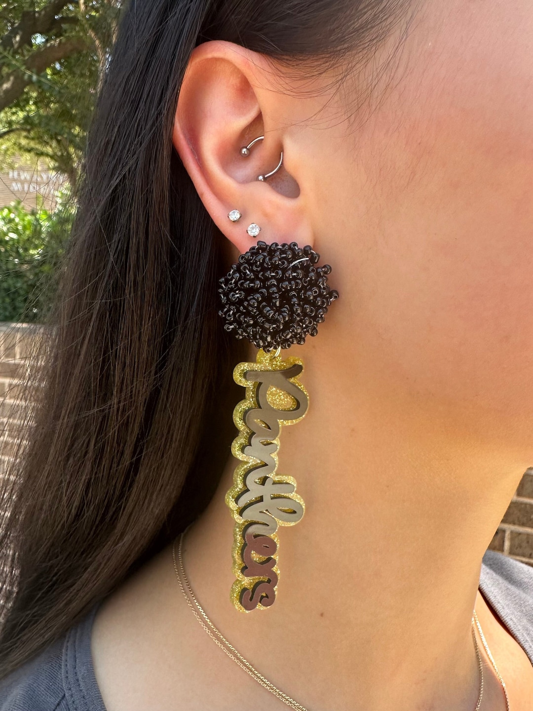 Plano East High School Panther Dangle Earrings: PESH Spirit Jewelry for ...