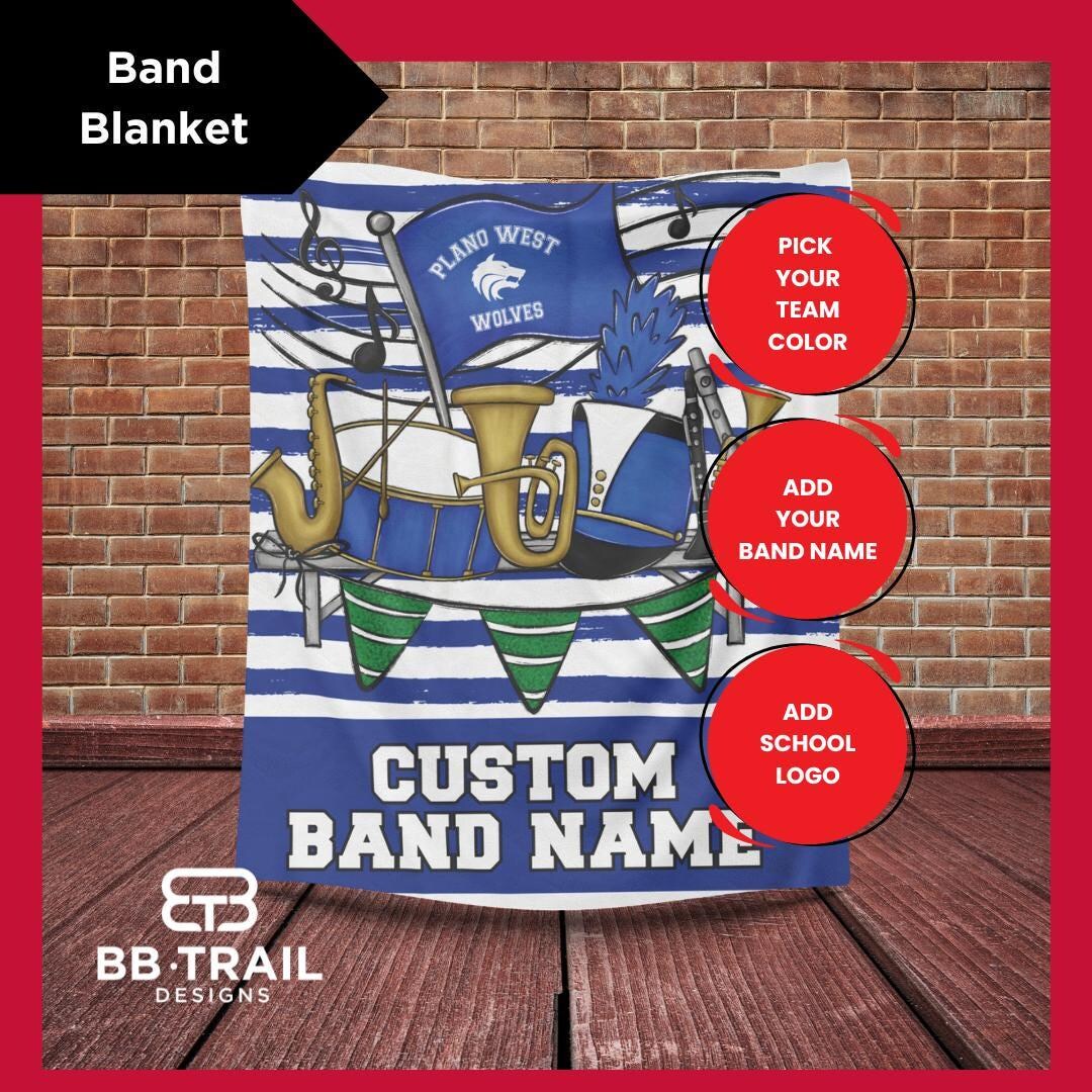 Custom Band Blanket – Personalized Music Team Throw – Marching Band ...