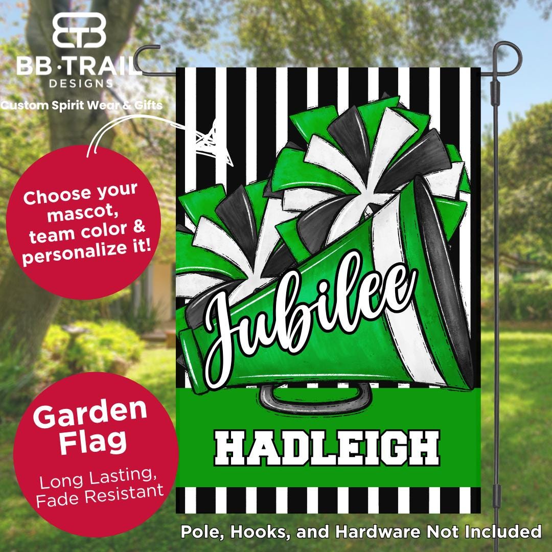 Custom Cheerleading Garden Flag: Personalized Yard Sign With Name, Team ...