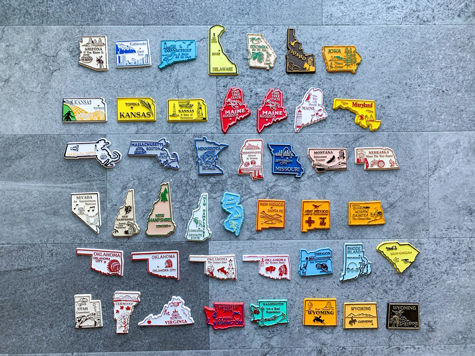 Vintage State Magnets You Choose Your State Collectibles - Etsy