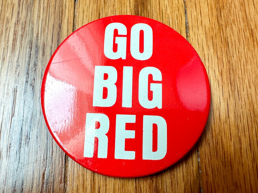 Vintage Go Big Red Nebraska Cornhuskers Oversized Football Collectible ...