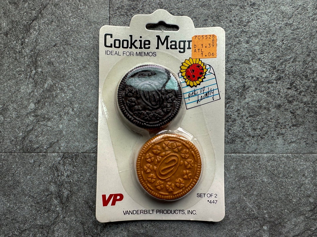 Vintage NOS Vanderbilt Products #447 Set of Cookie Magnets Memo Holder ...