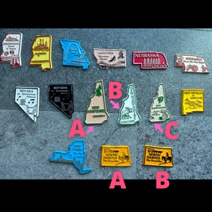 Vintage State Magnets You Choose Your State Collectibles Souvenir ...