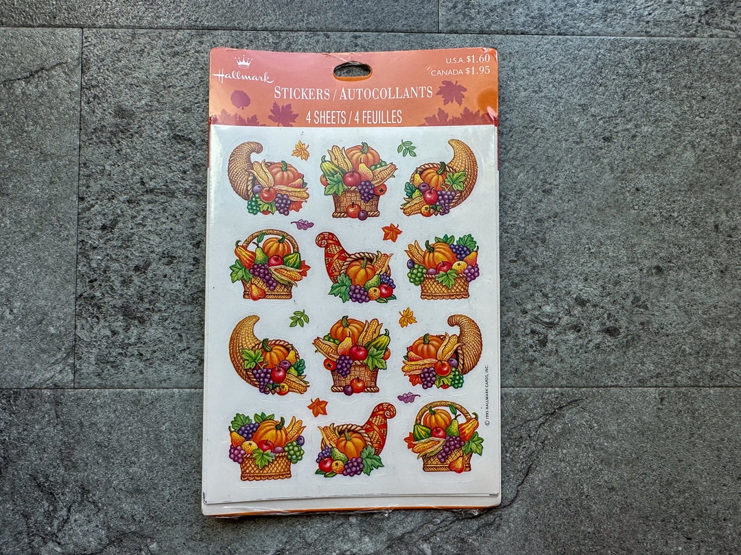 Vintage NOS UNUSED 1995 Hallmark Cornucopia Thanksgiving Fall Autumn ...