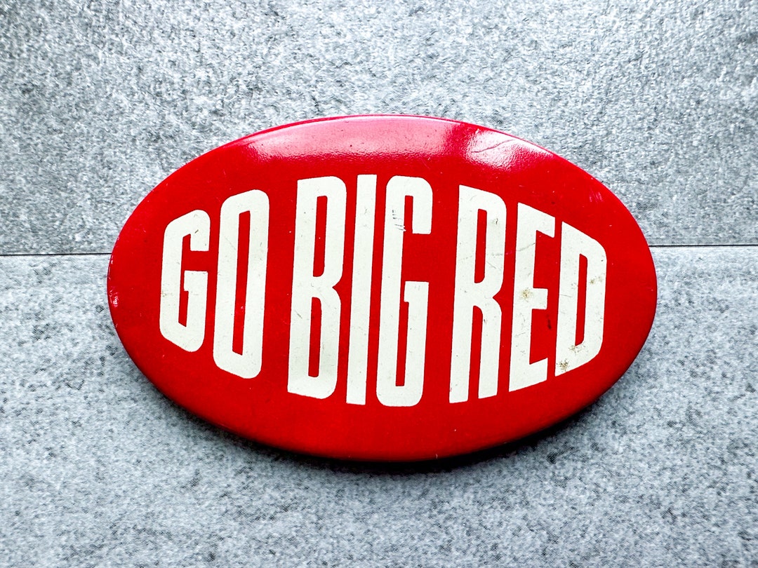 Vintage Go Big Red Guy's Potato Chips Oval Pinback Button Nebraska ...