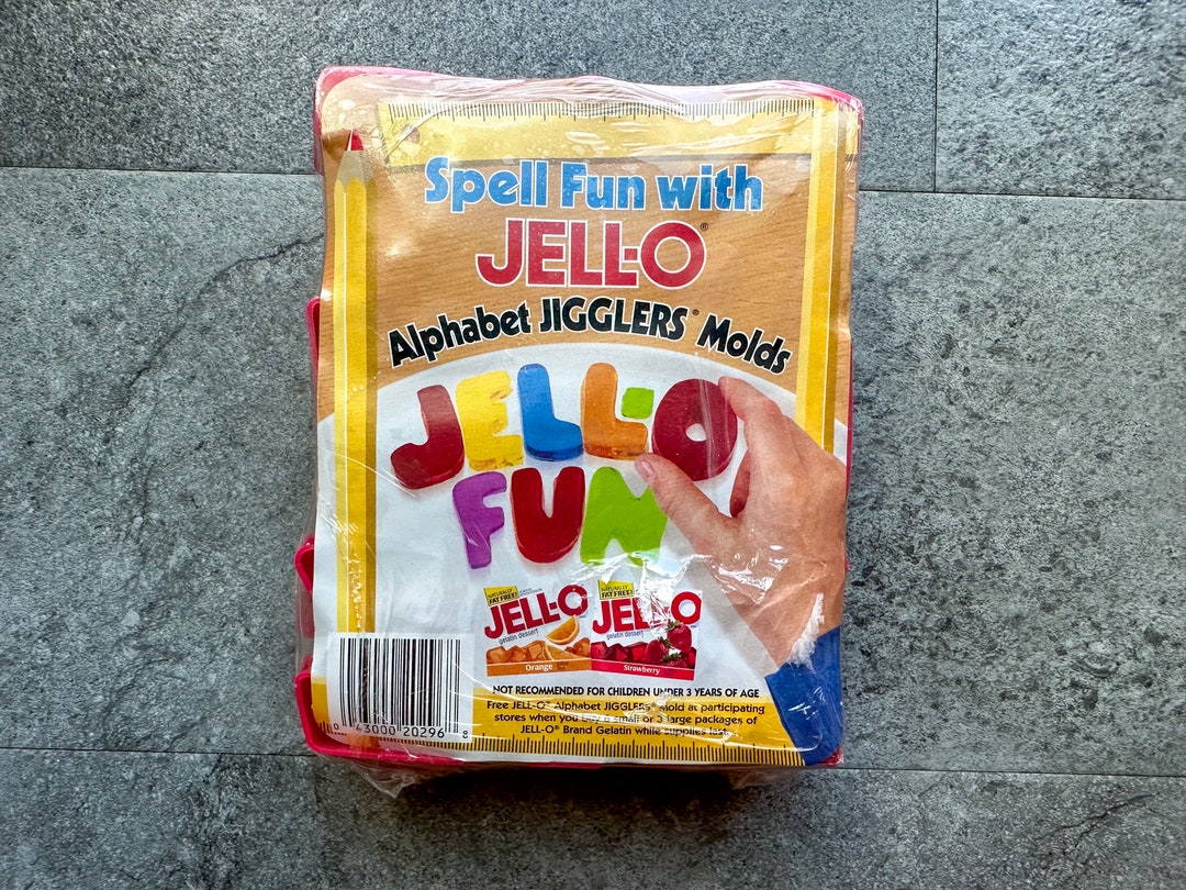 Vintage NOS Jello Jigglers Alphabet Molds Plastic Molds Playdough Molds ...