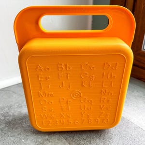 Vintage 90s Tupperware Stencils Carrying Alphabet Case Tuppertoys ...