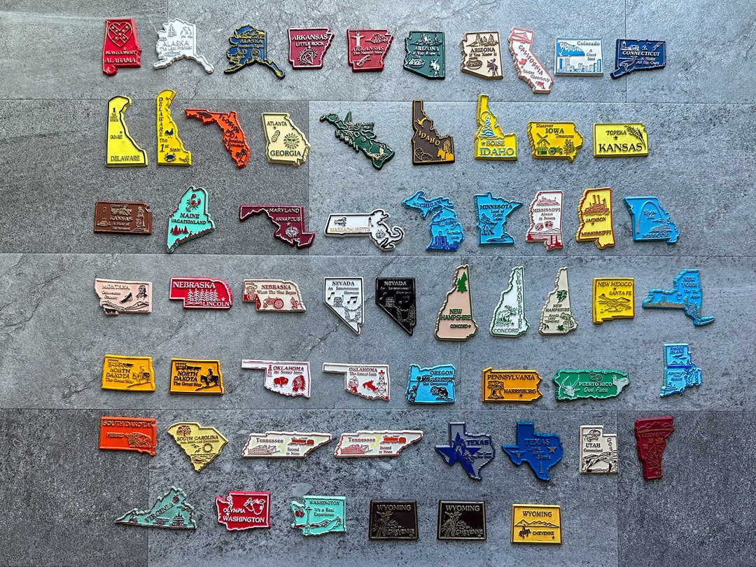 Vintage State Magnets You Choose Your State Collectibles Souvenir ...