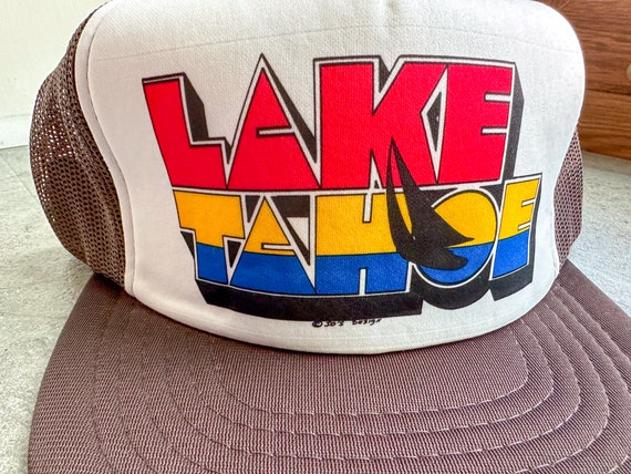 Vintage Jo's Design Lake Tahoe Brown Baseball Trucker… - Gem