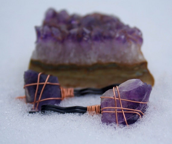Amethyst Hair Pin Crystal Hair Pin Crystal Hair Accessory | Etsy