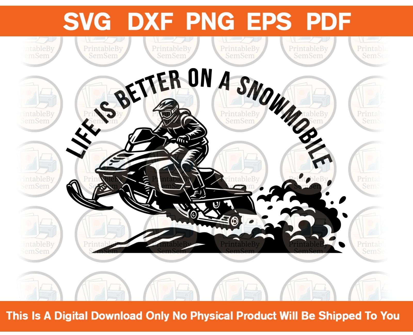 Snowmobile Digital Bundle – Png, Svg, Eps, Dxf, Pdf – Snowmobile Quotes ...