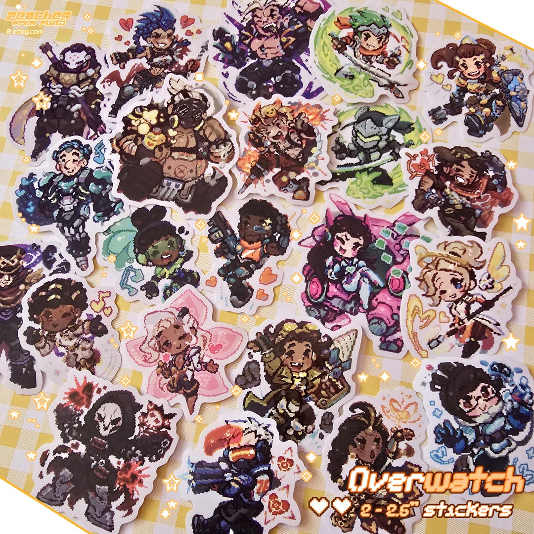 Overwatch Pixel Stickers - Etsy