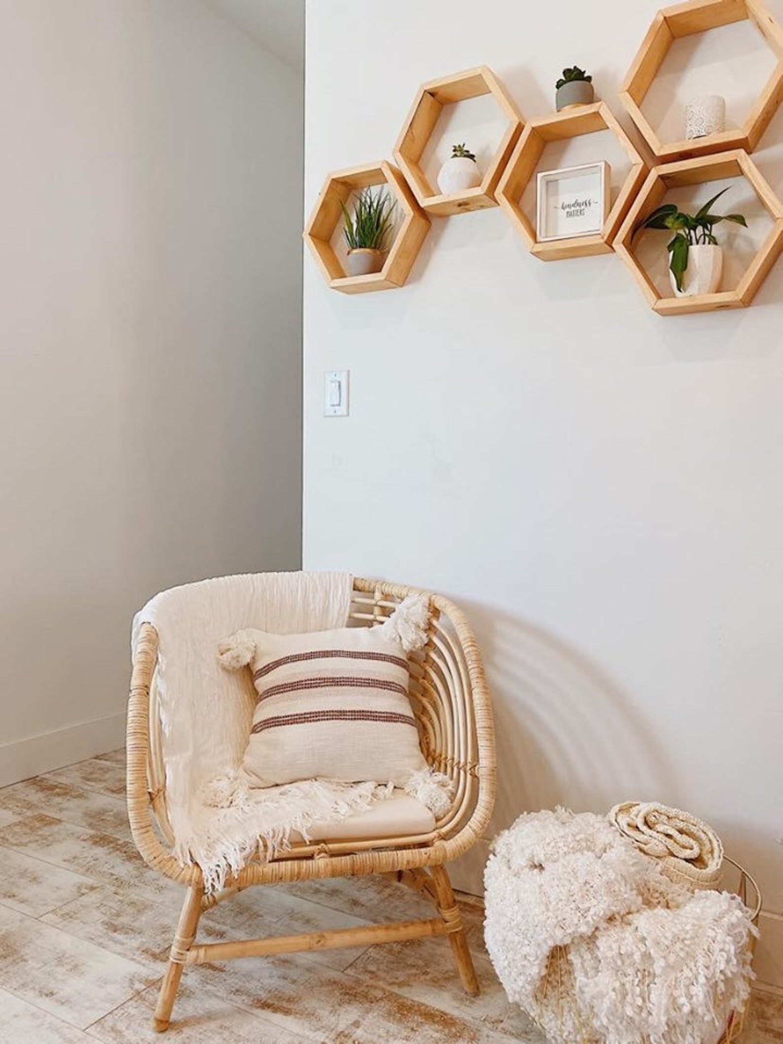 Hexagon Shelf FREE Middle Divider See Details Honeycomb - Etsy