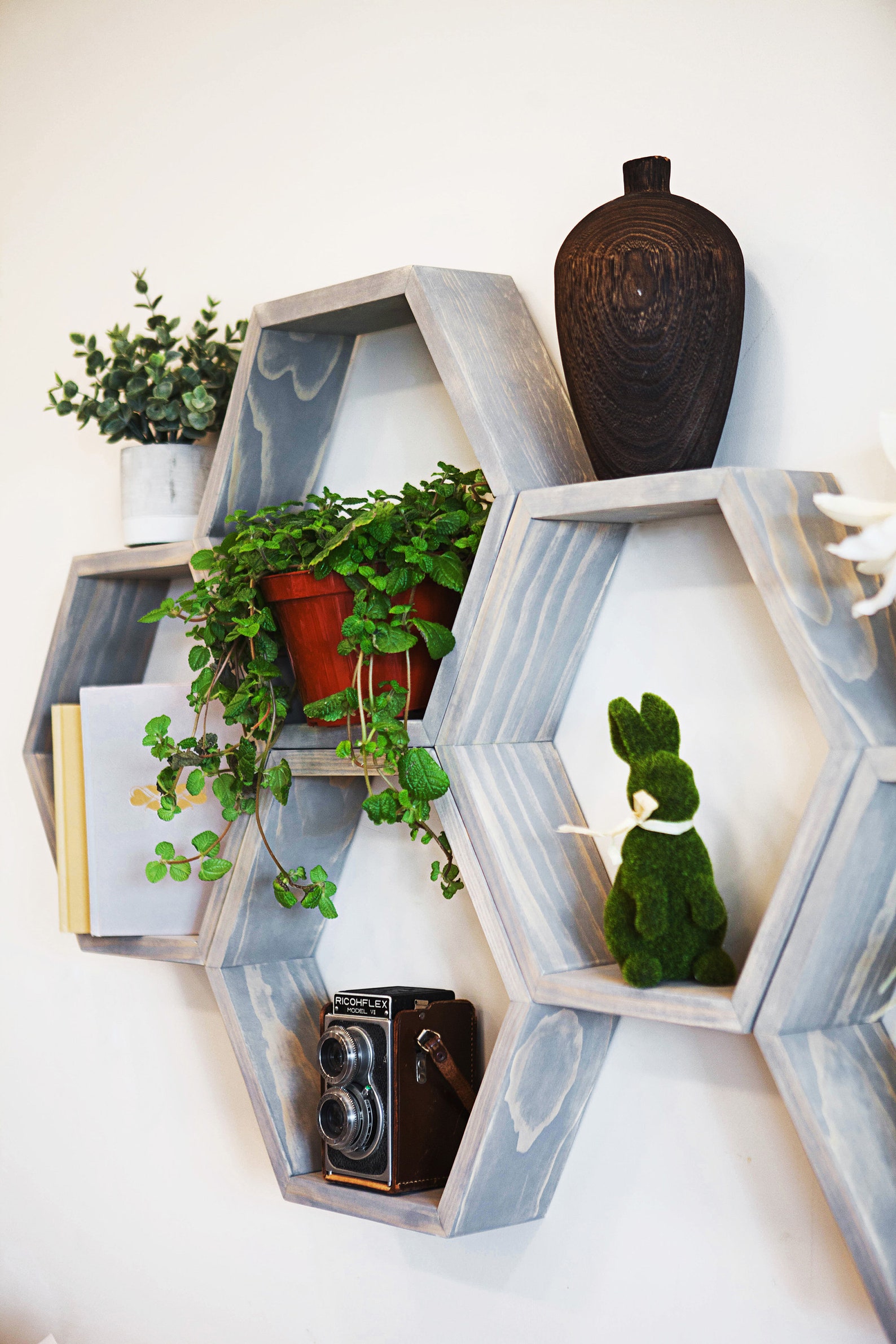 Hexagon Shelf FREE Middle Divider See Details Honeycomb - Etsy