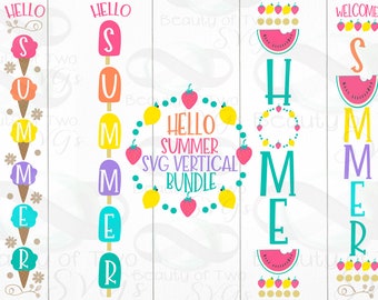 Hello Summer Vertical Sign - Etsy
