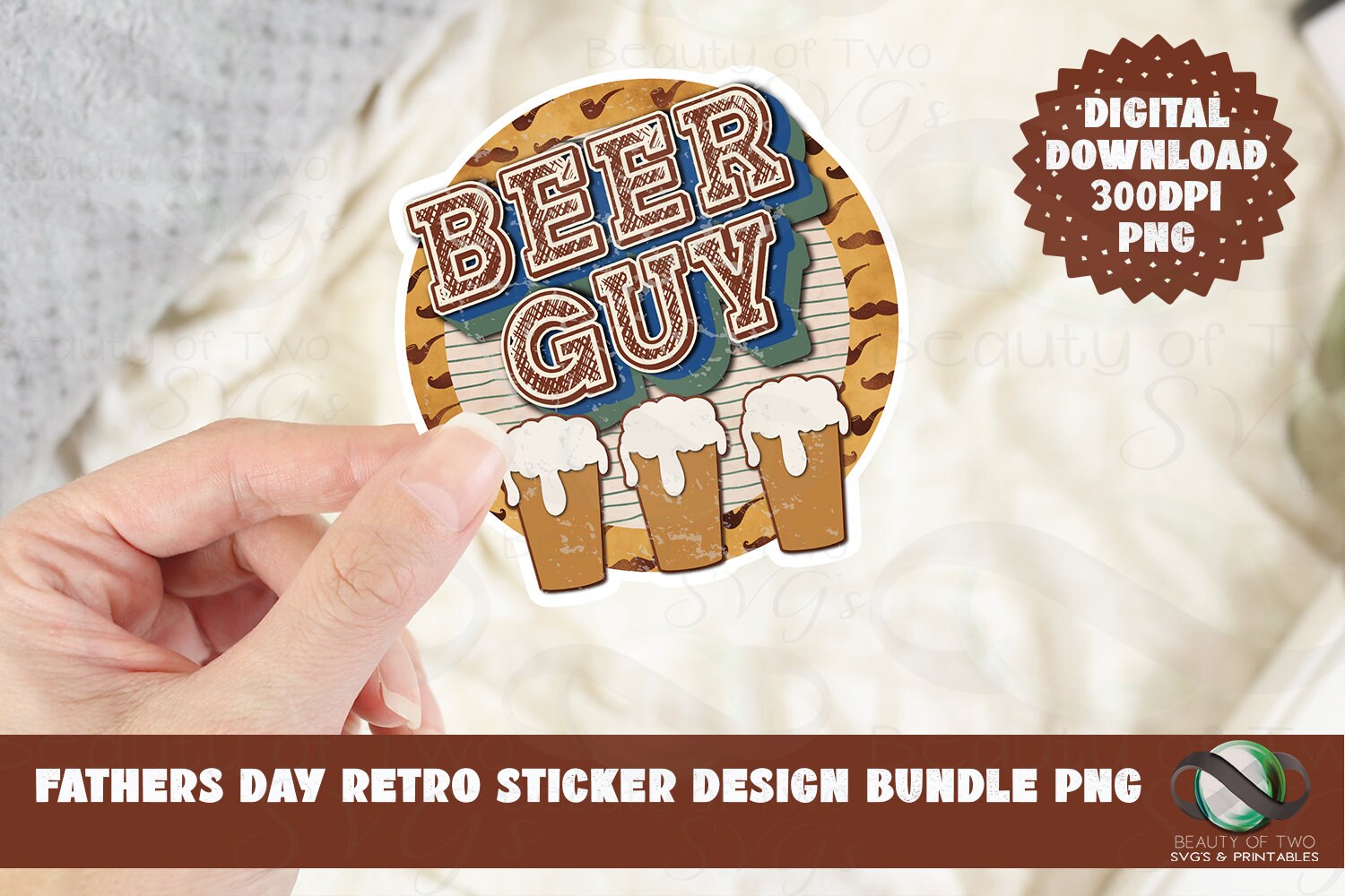 Printable Fathers Day Sticker Bundle Dad Retro 6 Print and Cut | Etsy