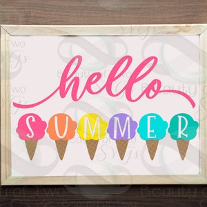 Hello Summer Svg Cut Files Digital Sign Bundle! Amazing Deal! 6 Designs ...
