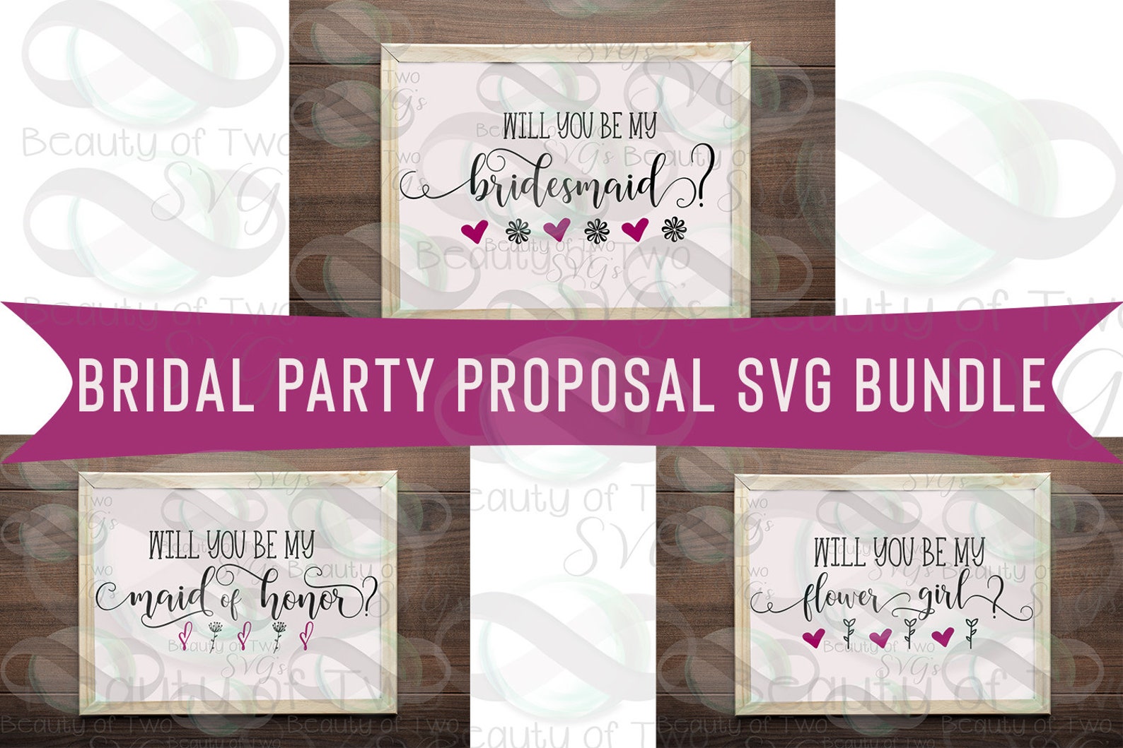 Bridal Party Proposal SVG Bundle Bridal Party Svg 4 File | Etsy