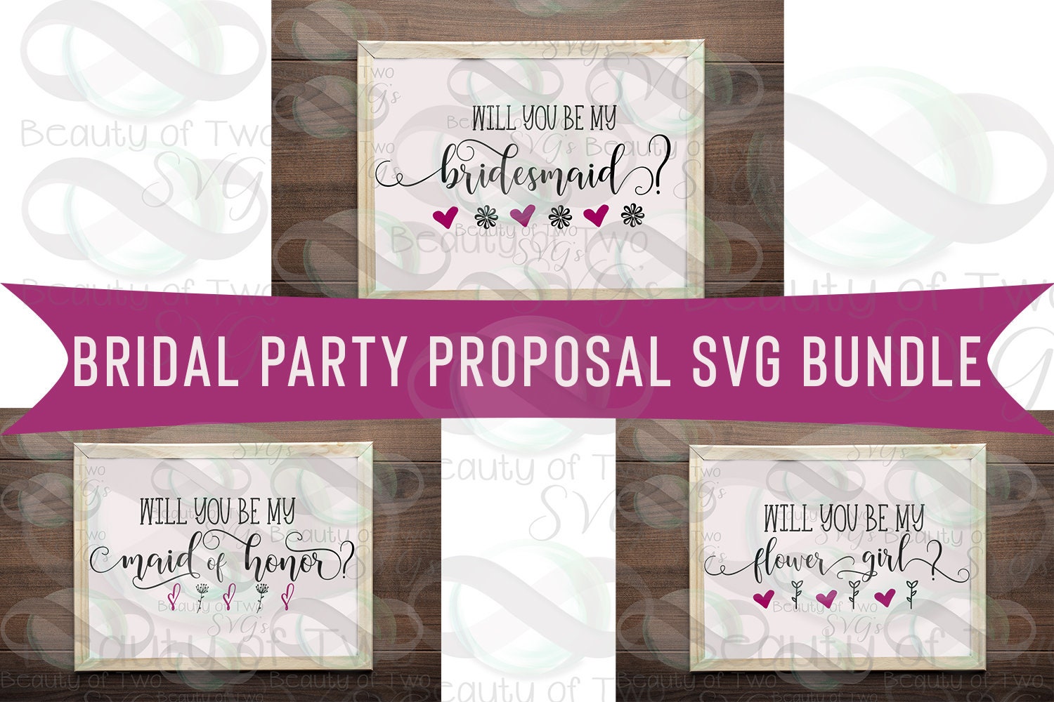 Bridal Party Proposal SVG Bundle Bridal Party Svg 4 File | Etsy