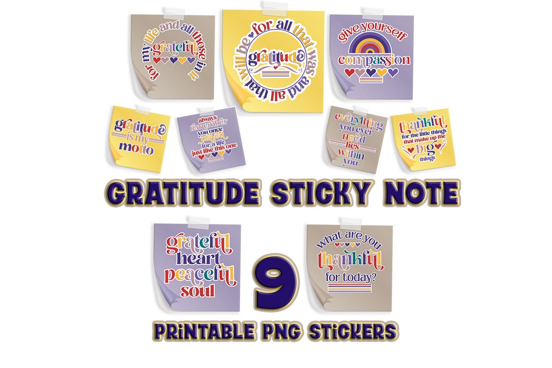 Affirmation Printable Stickers Png, Inspirational Sticker Sticky Notes ...