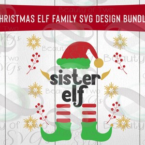 Christmas Elves Family Svg Cut Files Bundle, Family Svg, Mama Elf Svg ...