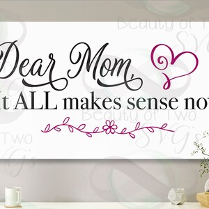 Mothers Day Svg & Png, Dear Mom Svg, Present for Mom Svg, It All Makes ...
