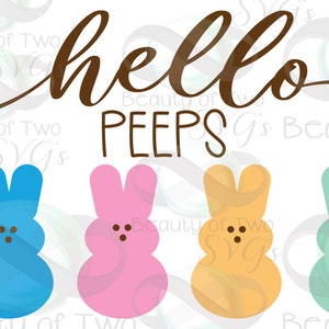 Hello Peeps Svg, Easter Farmhouse Svg, Farmhouse Easter Spring Svg Cut ...