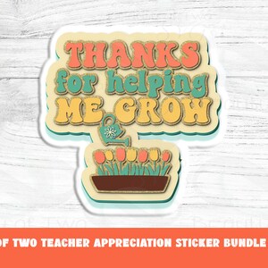 Teacher Appreciation Printable Boho Retro Sticker Bundle 9 Print and ...