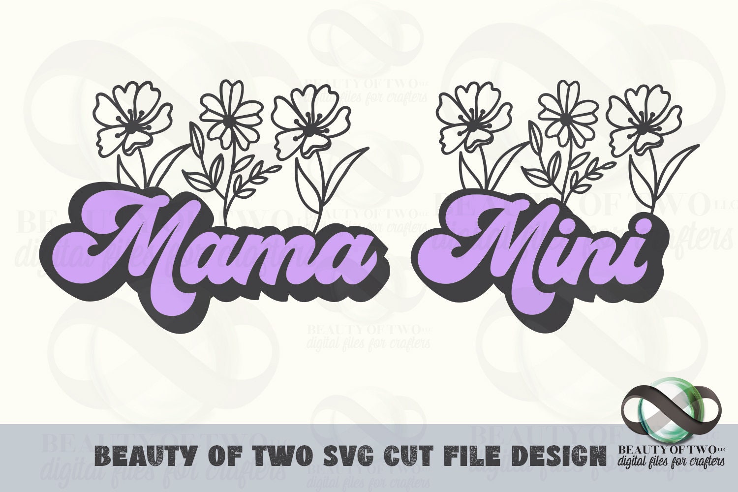 Mama and Mini SVG Bundle Mother SVG Mom Flowers Svg Mom - Etsy