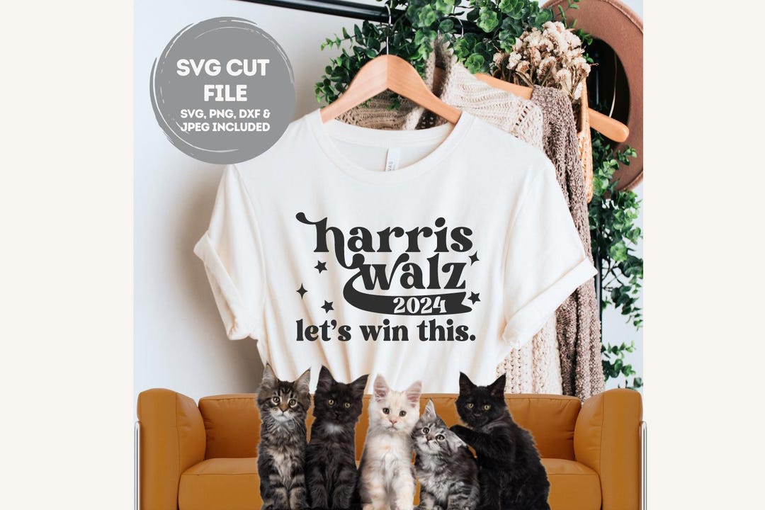 Harris Walz 2024 SVG Cut File 2024 Election, Vote Kamala, Harris Walz ...