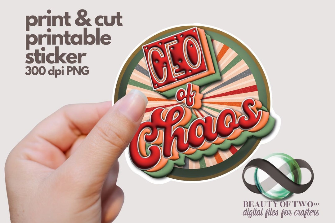 3D Sticker, Printable Sticker, Print and Cut CEO of Chaos 3D Design ...