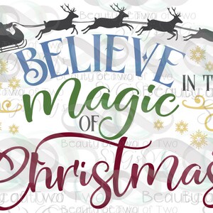 Believe in the Magic Christmas SVG cut file Christmas svg | Etsy