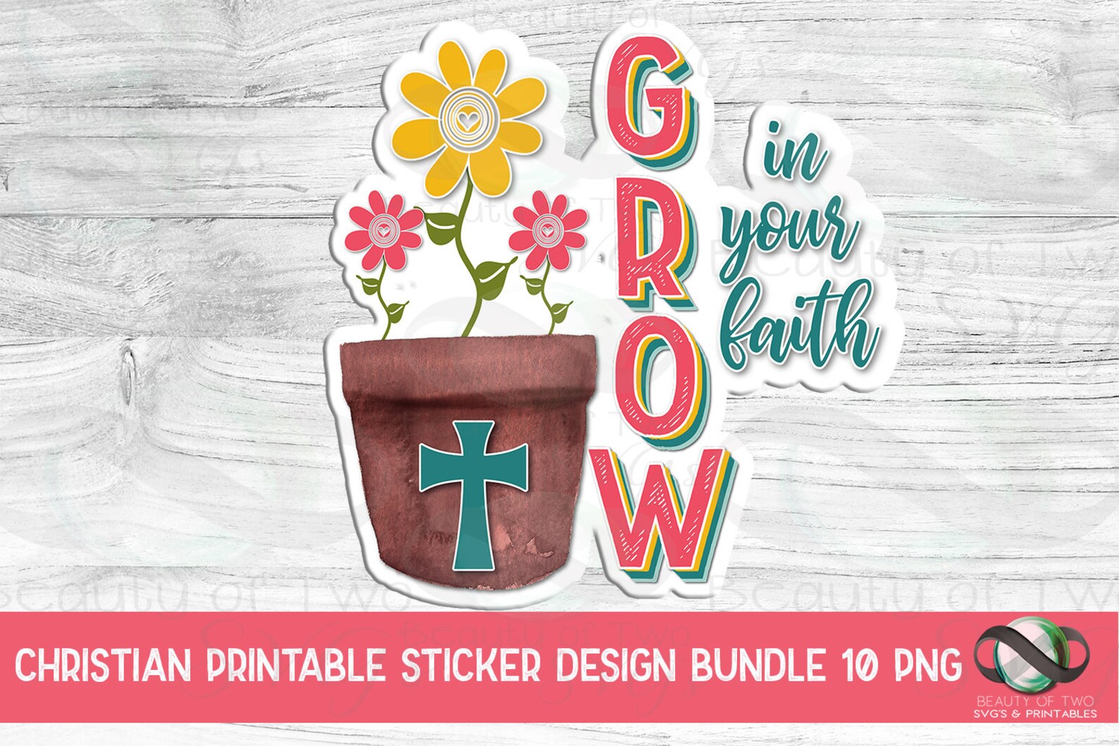 Christian Sticker Bundle Print and Cut, Build Your Own Sheet ...