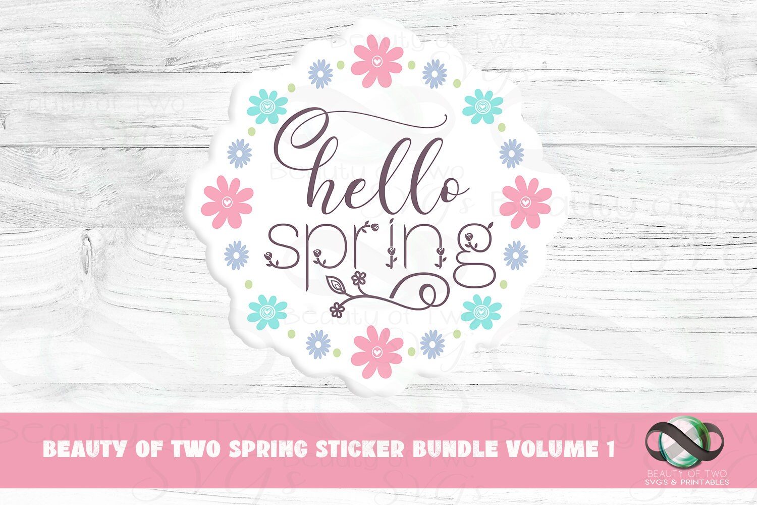 Printable Spring Sticker Bundle Pngs 9 Print and Cut Spring | Etsy