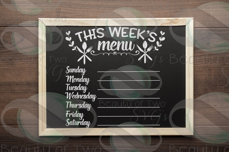 This Weeks Menu SVG Kitchen SVG File Meal Planning SVG for | Etsy