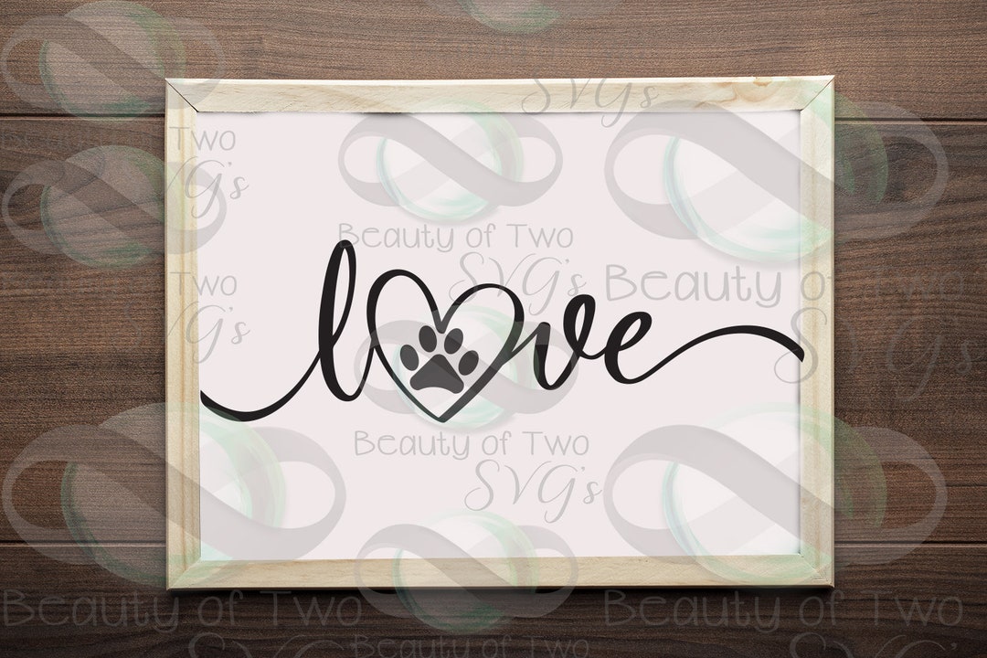 Dog Love Svg and Png, I Love My Dog Svg Files for Cutting or Print ...