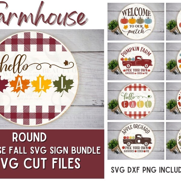 Round Fall Signs - Etsy