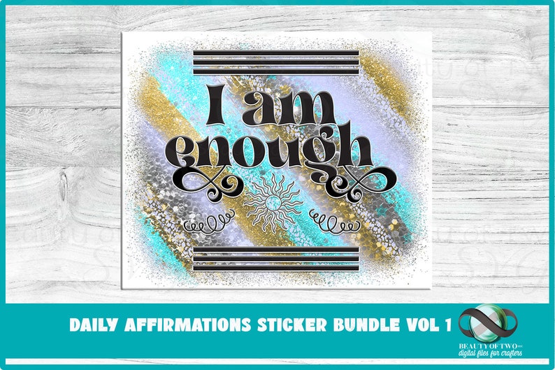 Retro Daily Affirmations Sticker Bundle, Inspirational Print & Cut (PNG ...