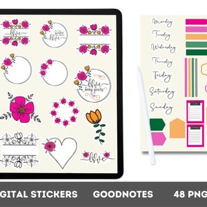 Valentine Goodnote Stickers, Seasonal Digital Planner Stickers, Words ...