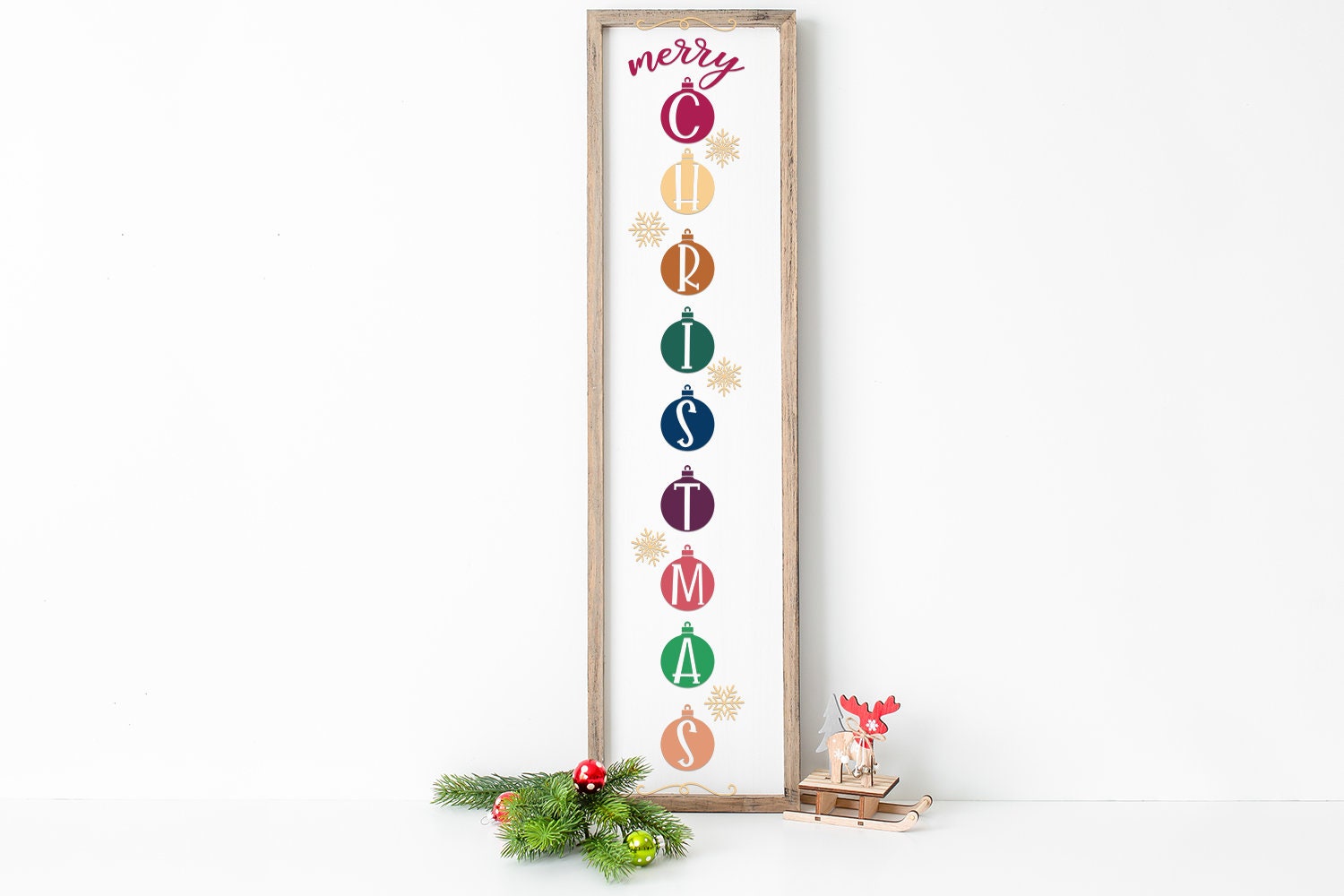 Christmas Vertical SVG Sign Bundle Svg Cut Files and Png 4 | Etsy