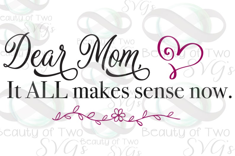 Mothers Day svg & png Dear Mom svg Present for Mom svg It | Etsy