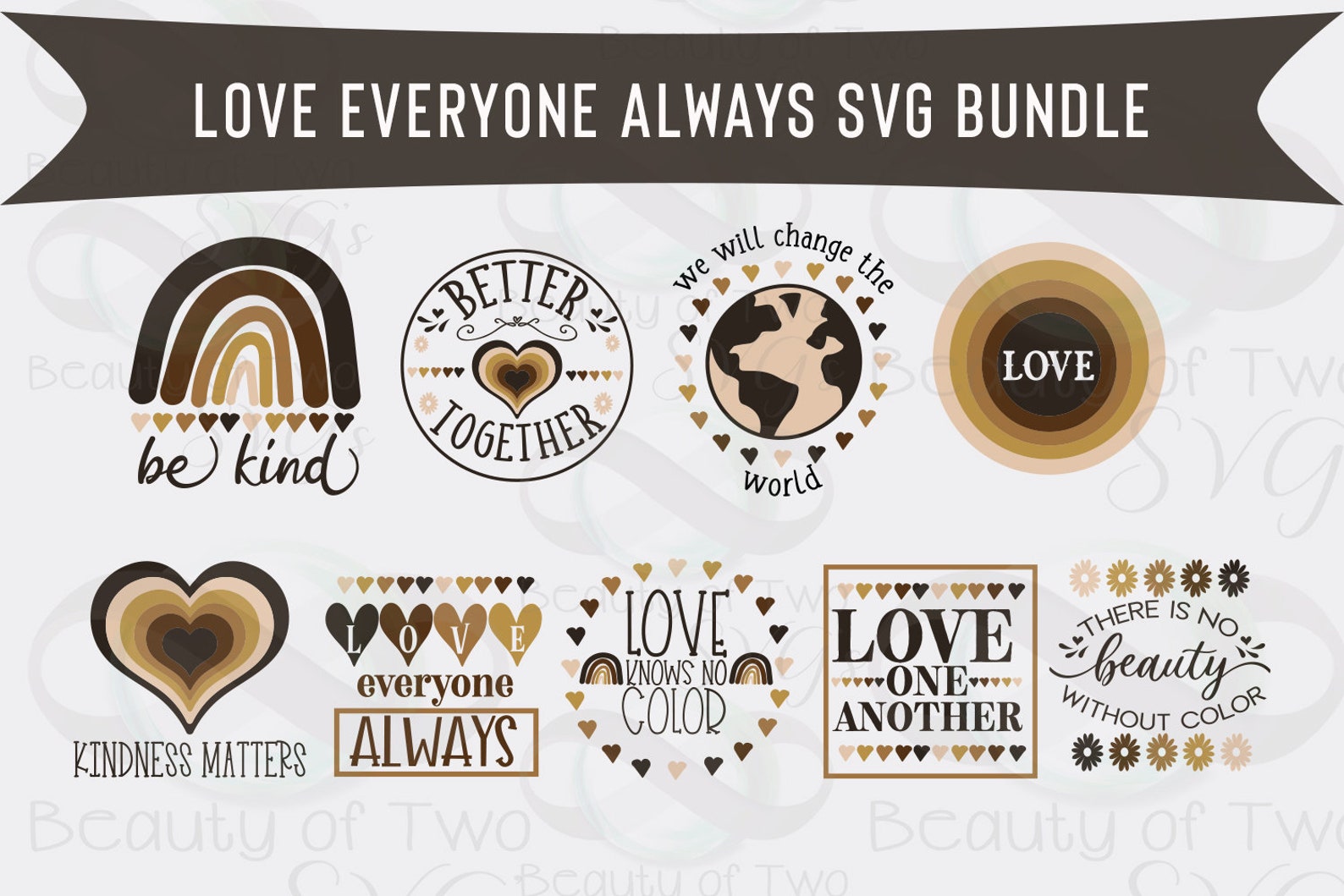 Love Everyone Always Svg Bundle 9 Svg Designs Be Kind Svg | Etsy