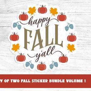 Printable Hello Fall Sticker Bundle 13 Print and Cut Fall Sticker ...