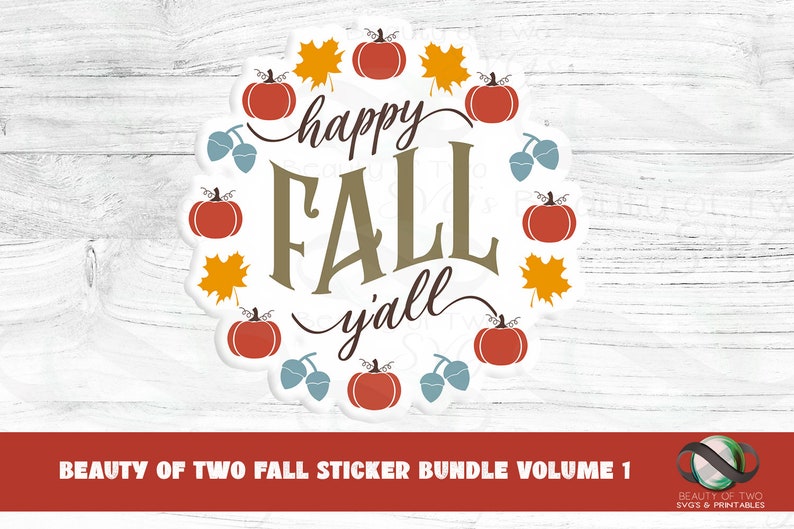 Printable Hello Fall Sticker Bundle 13 Print and Cut Fall - Etsy
