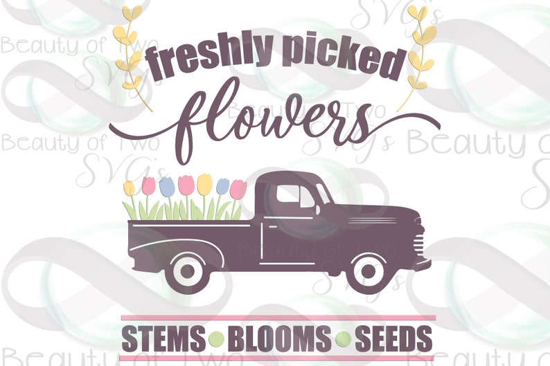 Vintage Truck Svg Spring Farmhouse Svg Spring Fresh Picked - Etsy