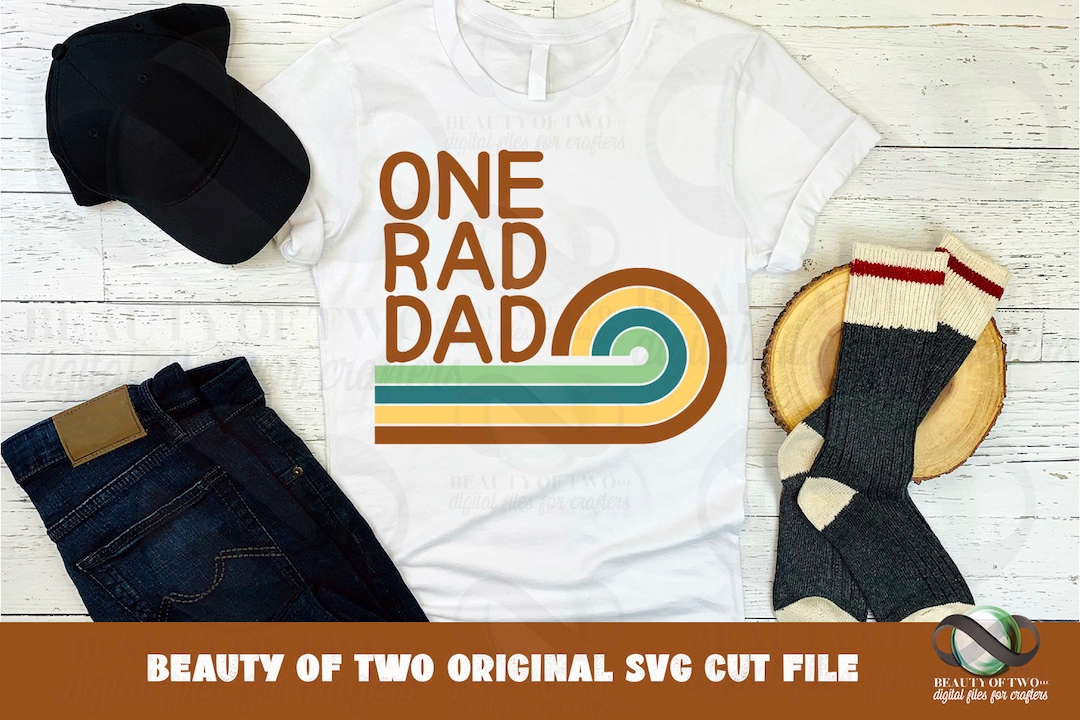 One Rad Dad SVG File: Retro Father's Day Design - Etsy