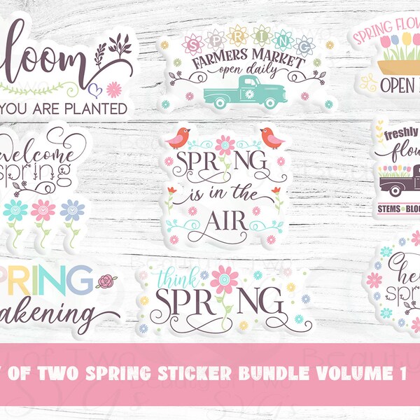Spring Stickers - Etsy