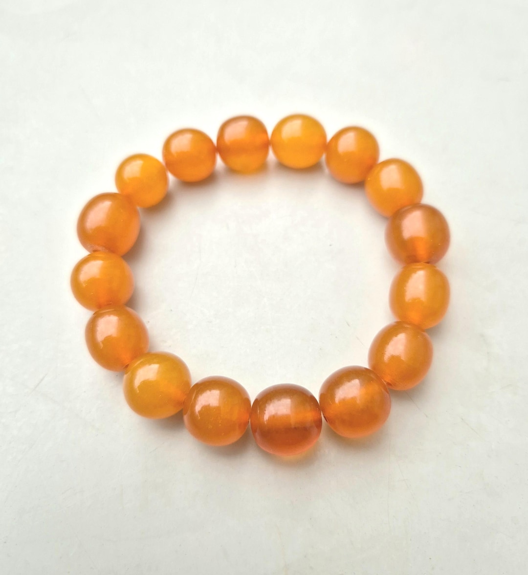 Bracelet Made of Pressed Amber • USSR Ca. 1950 • Honey Color • Largest ...
